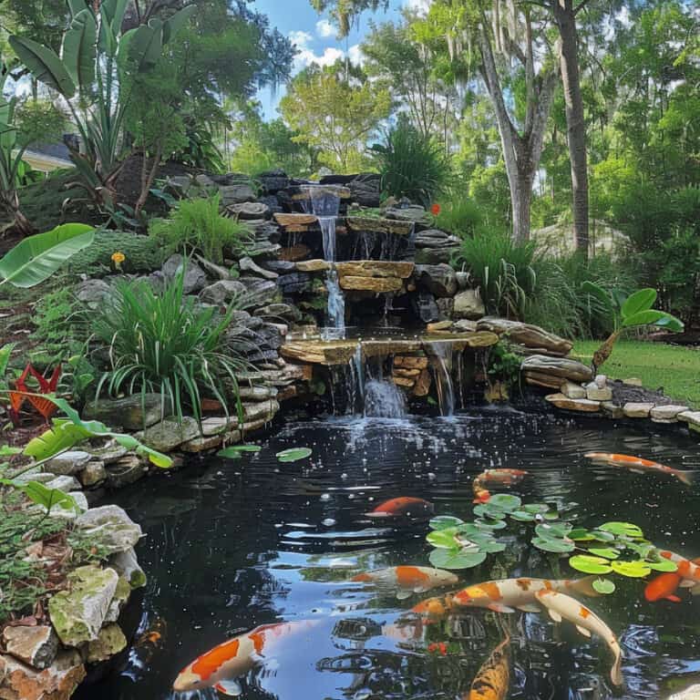 28 Stunning Koi Pond Waterfall Designs - Pond Informer